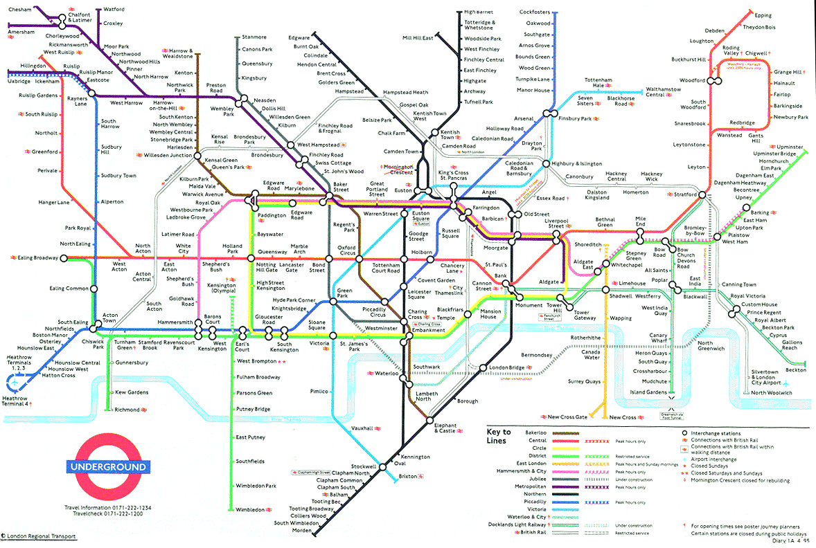 Travel : map of London Underground Travel : map of London Underground